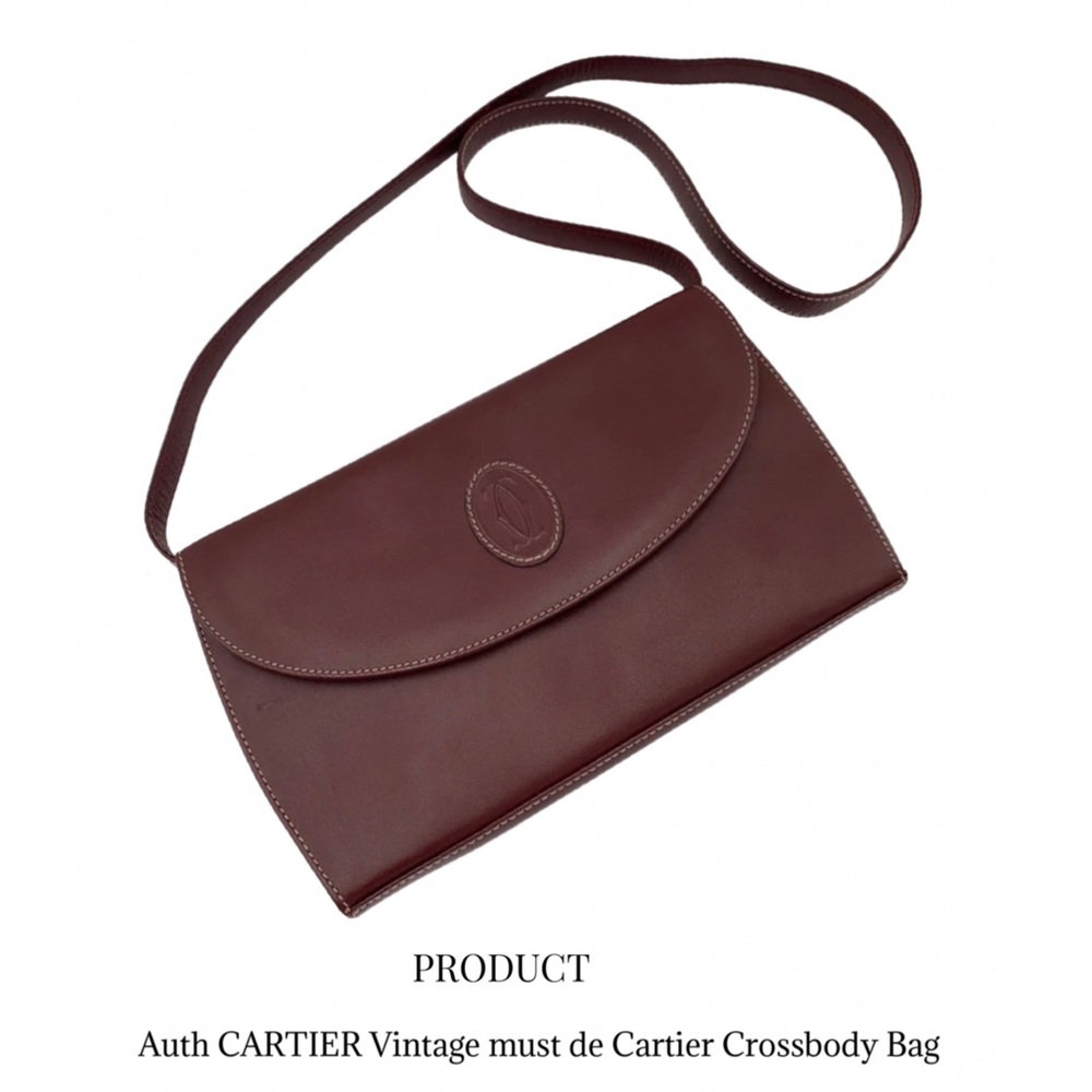 Auth Cartier Vintage Must De Cartier Paris Leather Sh… - Gem